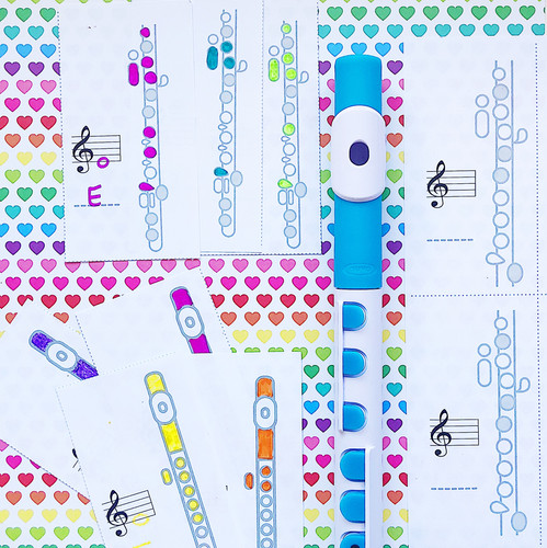Flute Fingering Colouring Pages | FlutePlay