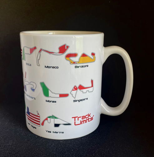 Track Limits Formula 1 Circuits Mug | ApparelByKLS
