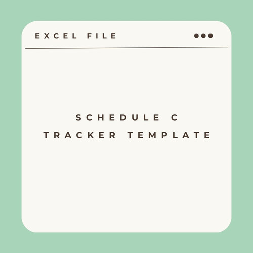 Schedule C Tracker Template | Crafted By Torres