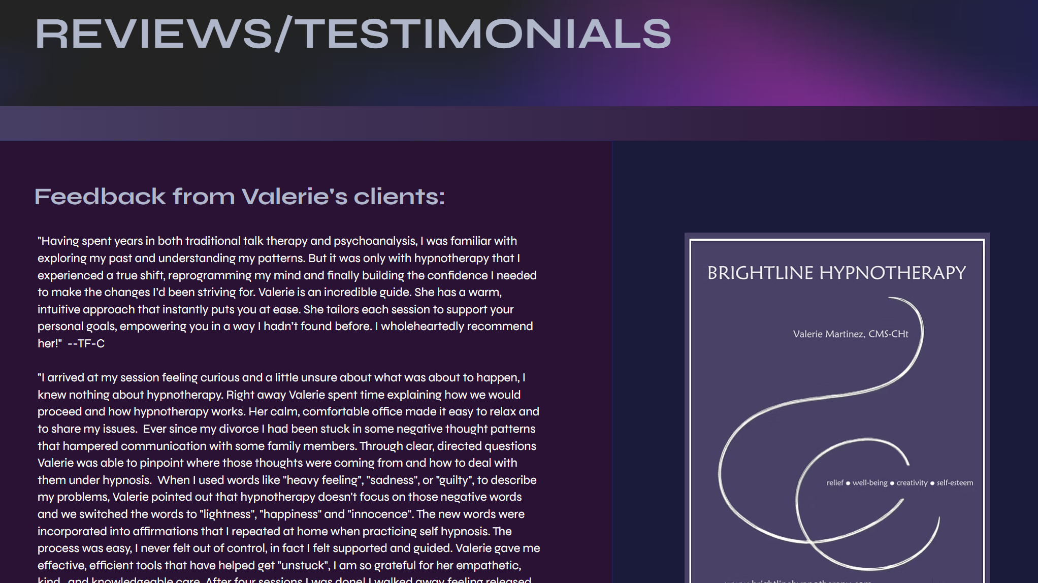 REVIEWS | BL Hypnotherapy