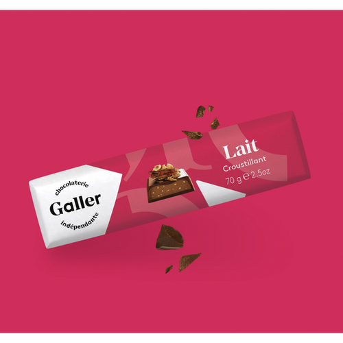 Galler - Bâton Lait Croustillant 70 g DLC:04/02/2026 | La Boutique Belge