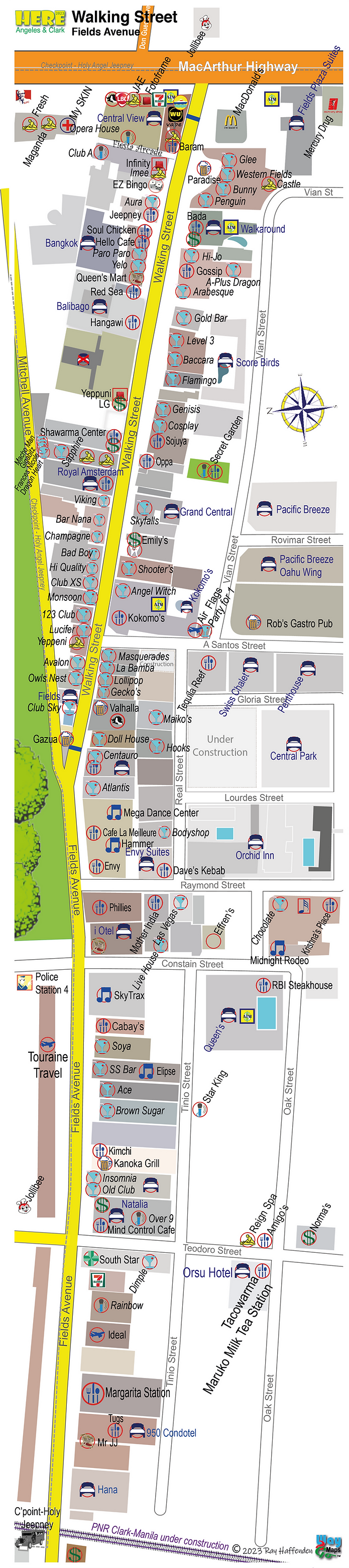 Walking Street | Angeles Map.com