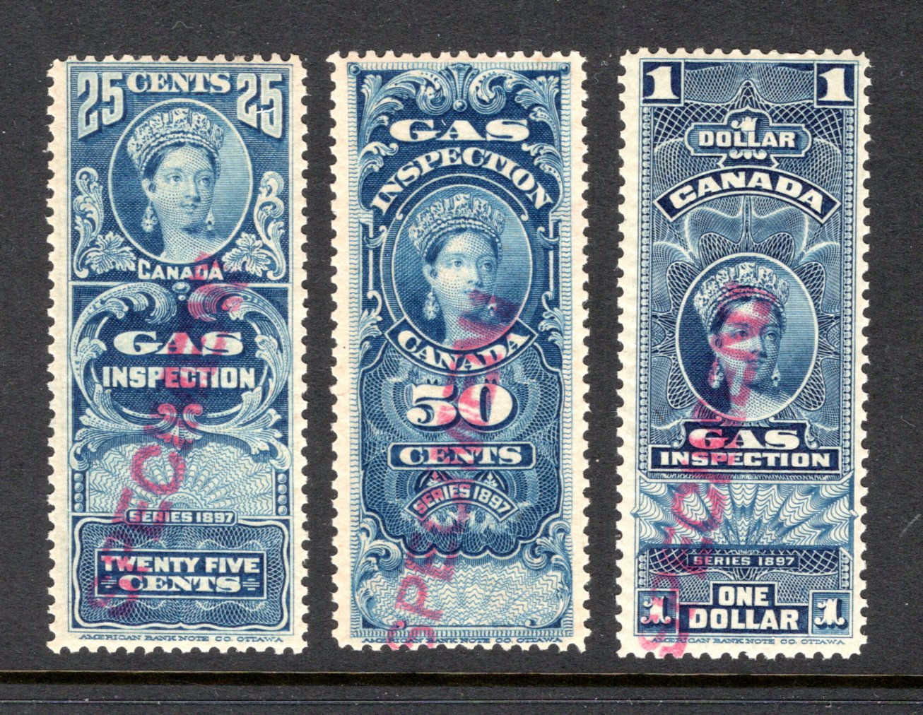 Canada FEDERAL GAS INSPECTION - 3 Large SPECIMEN handstamps | Moreland ...