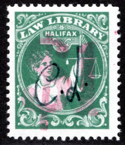 NSH7a, $1, Used, Nova Scotia, Halifax Law Library 1955, Canada ...