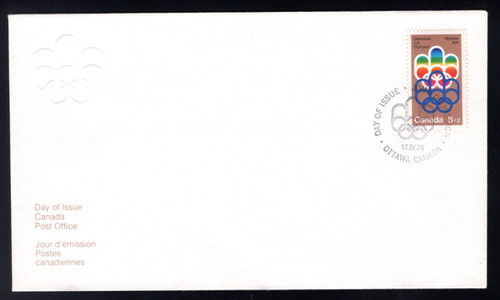 B1, Canada, FDC - COJO Olympic Symbol 8c+2c | website