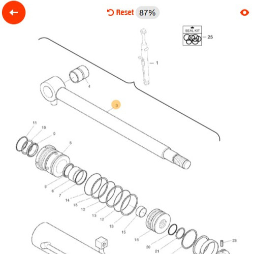 BOOM CYLINDER ROD | bobcattradeparts