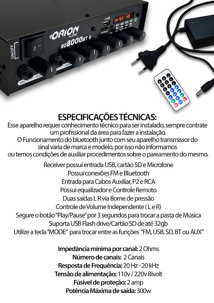 MANUAL RC8000 | Orion Audio