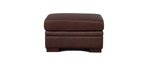 Dillon Leather Ottoman | City Liqs