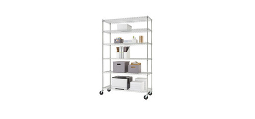 Trinity 6 Tier Commercial Wiring Chrome Shelving with Casters | City Liqs