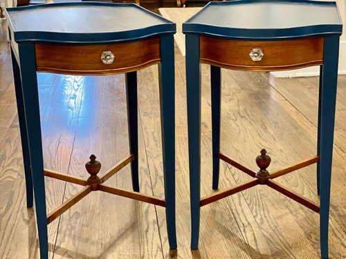 Pair of WWII-Era Mahogany End Tables | Dee Dee's