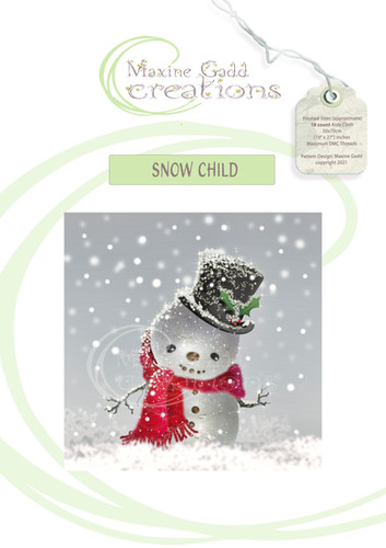 snow child 18ct 60x60cm 110 col DMC Threads 430x430 | Maxine Gadd Creation