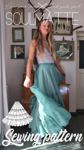 PDF skirt pattern, underskirt sewing pattern. Wide evening skirt ...