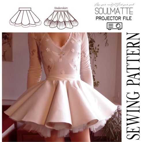 Projector filefor skirt and underskirt sewing pattern | Soulmatte
