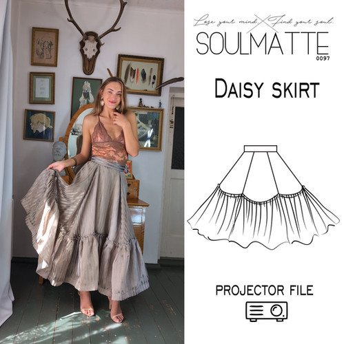 Projector file gore evening skirt pattern for beginners. Ruffle skirt ...