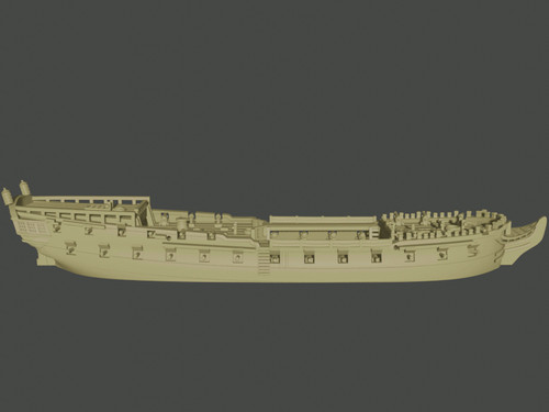 1/700th British Heavy Razee Frigate HMS Magnanime (44 guns) | Dobbies ...