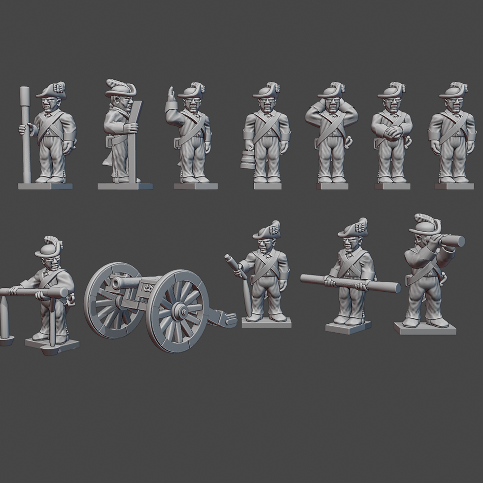 15mm/1:100th AWI British Artillery in Roundabouts (Turner Miniatures ...