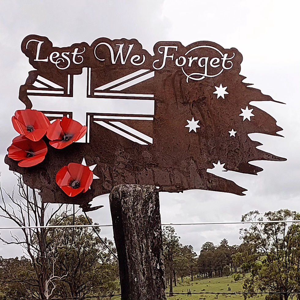 Lest We Forget Aussie Flag | Rustic Touch
