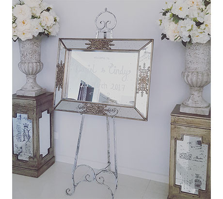 Antique Rusted Gold Bevelled Mirror | Vintage Bella & Co