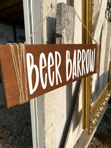 Beer Barrow Sign | Folk n Flower Co.