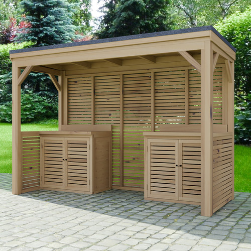 UK Outdoor Garden Kitchen 1.3x3m BBQ Shelter DIY Woodwork Plans ...