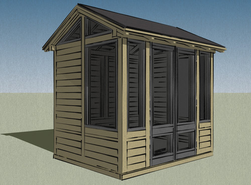 Outdoor Wooden Summer House Build Plans Do It Yourself 2.5x2m Garden ...
