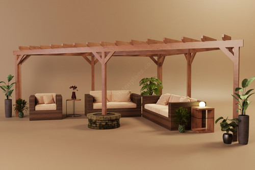 UK Large Triangular / Corner Garden Pergola 5m x 5m DIY Woodwork Plans ...