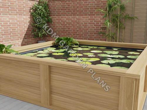 Raised Wooden Garden Pond 2.4mx2.4m (Build Plans Only No Materials ...