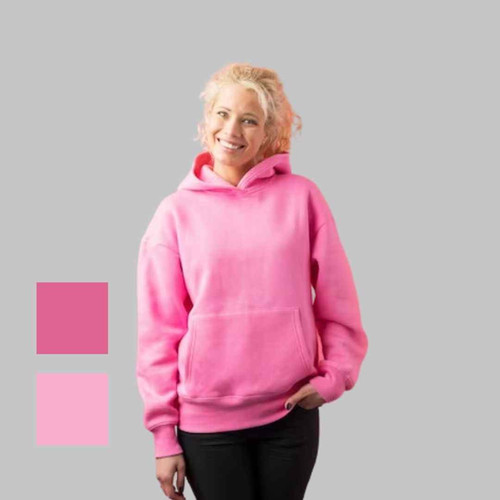 Made-to-Order Solid Hoodie In Floral Pink Color/Regular Fit for | Low ...