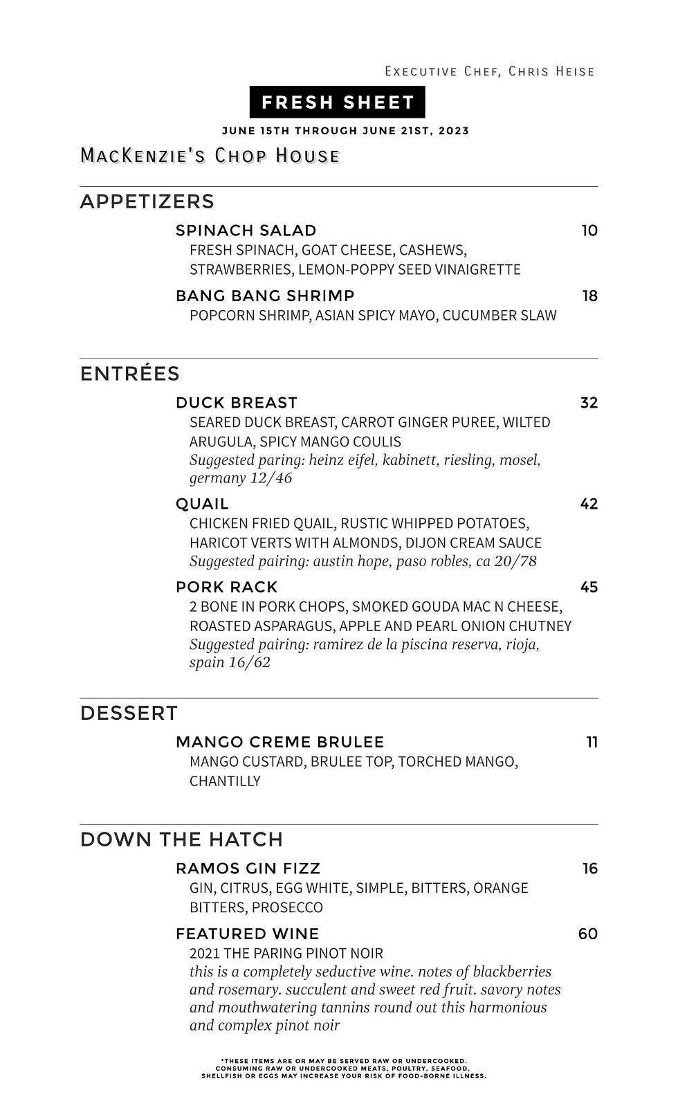 june 15-21, 2023 weekly fresh sheet