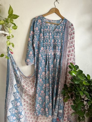 Azure Blue Pin-Tucks (Set of 3) | Label SR