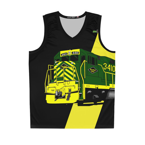 Number 3410 Reading Railroad Engine_Basketball Jersey | Sideline Railroad