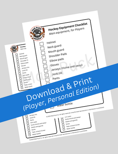 Hockey Player Equipment Checklist - Personal Edition | Mad Puck