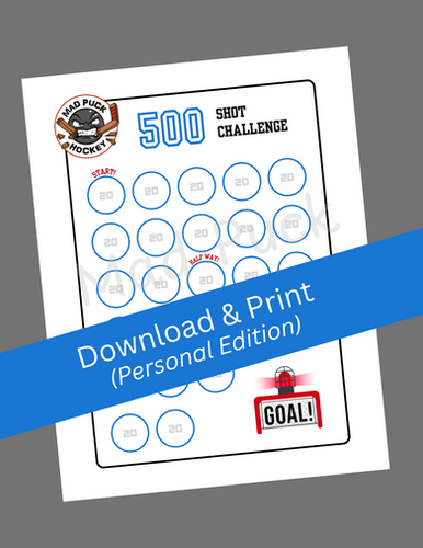 500 Shot Challenge – Personal Edition (for individual use) | Mad Puck