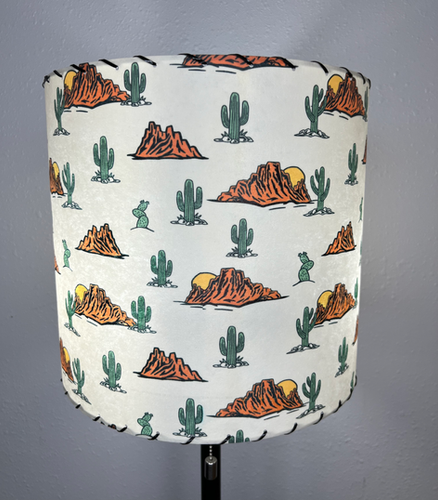Mid Century Modern Lamp Shade MCM Fiberglass Western Desert Cactus ...