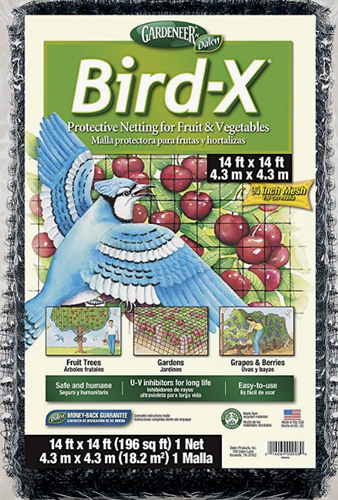 Bird Netting for Fruit- Bird-X 14Ft by 14 Ft | Mother Earths Agway