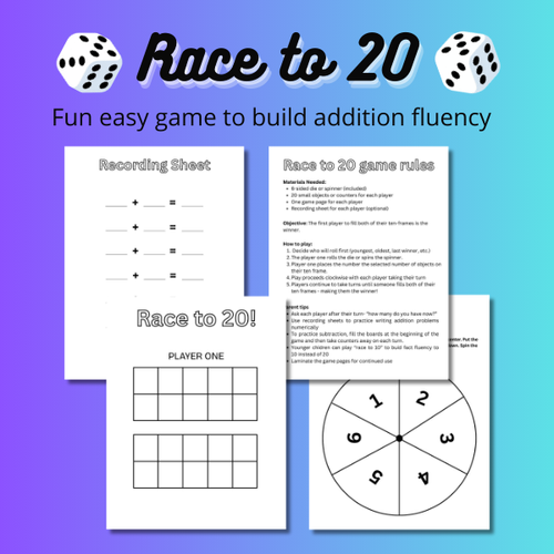 Race to 20 Game | HoffmanTutoringGroup