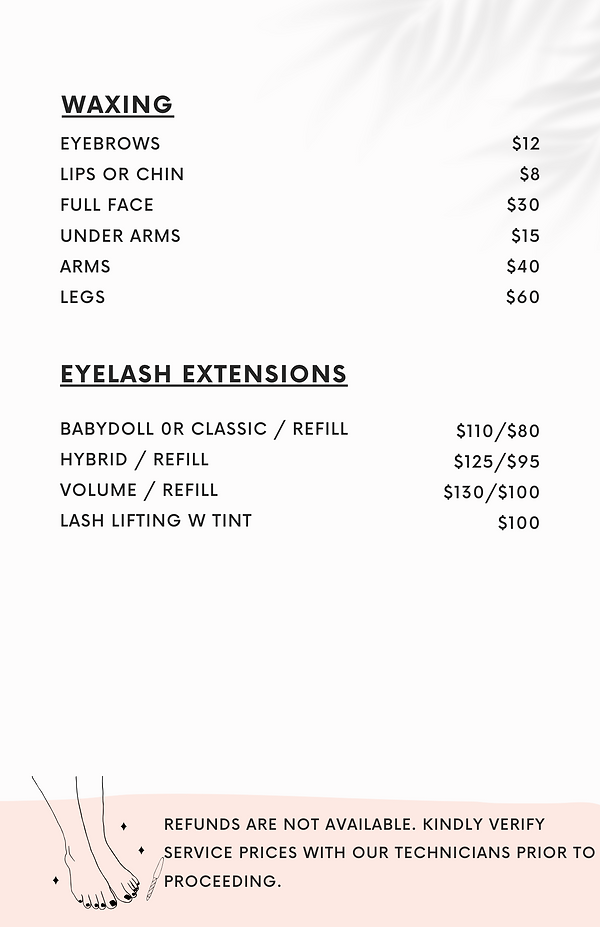 Heidi's Nail Lab Nail Salon Near Me: Manicure Lash Menu & Price List