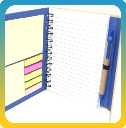 Eco Friendly Writing Book with Post it Pad Set | Solve Impact Gifts