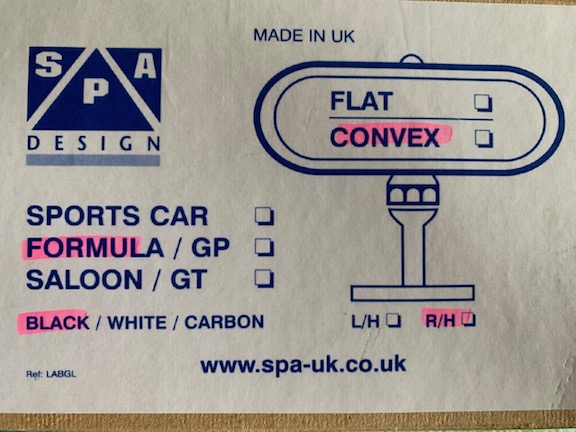 Caterham 7 Build Blog Wing Mirrors Eccles mirror brackets / mounts