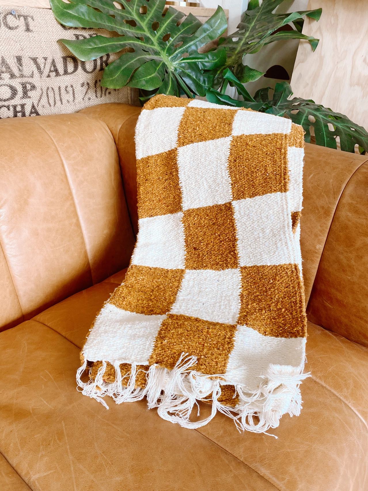 Heavyweight Checker Throw Blanket | Flourish & Foundry