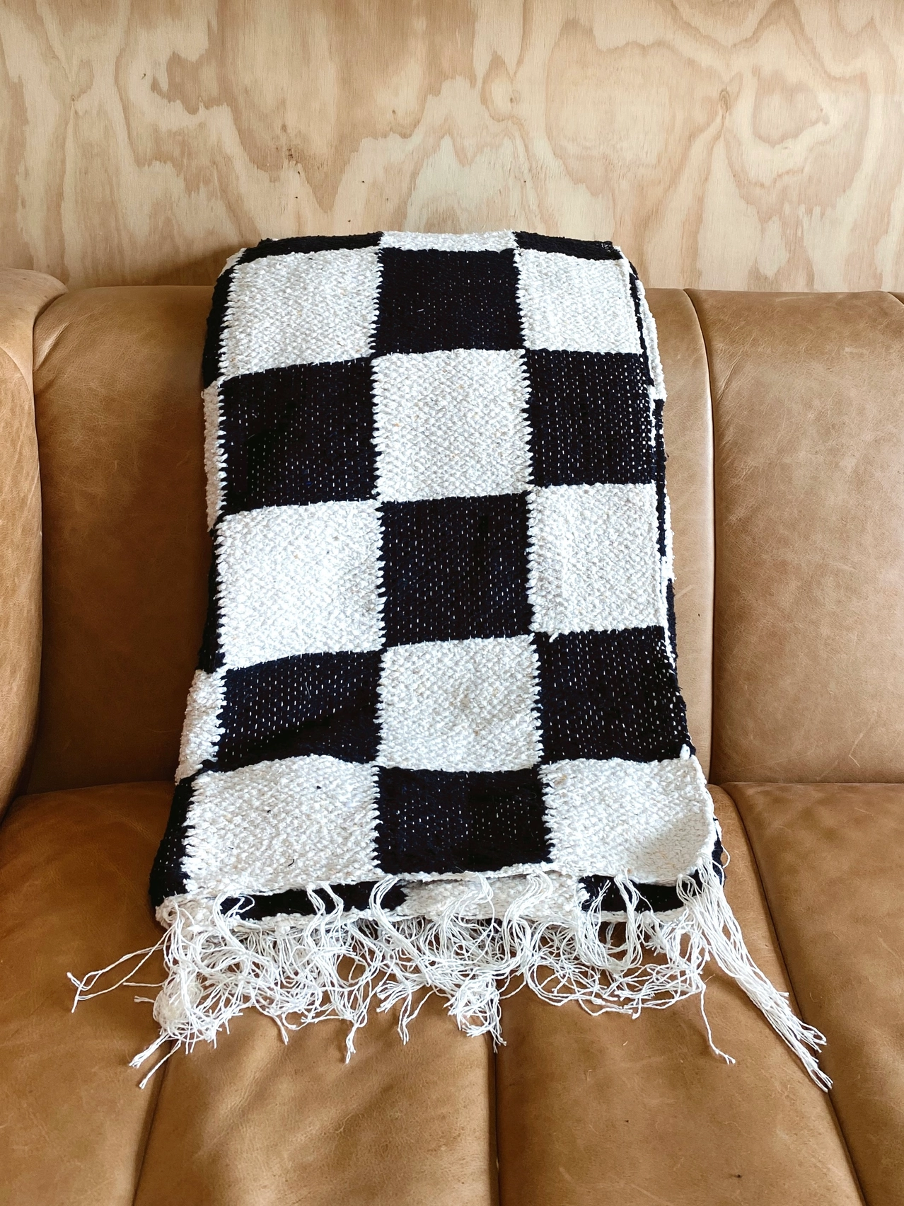 Heavyweight Checker Throw Blanket | Flourish & Foundry Boston