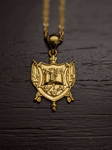 Sigma Gamma Rho Shield Pendant (Gold) | Privileged BMM