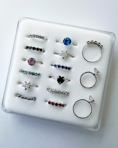 Argollas piercing circones circones - formas Plata 925 | Komori