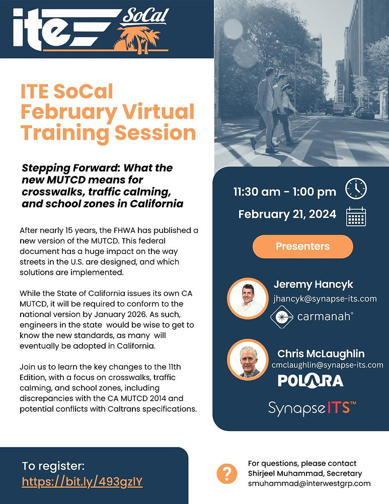 ITE SoCal February Virtual Training Session