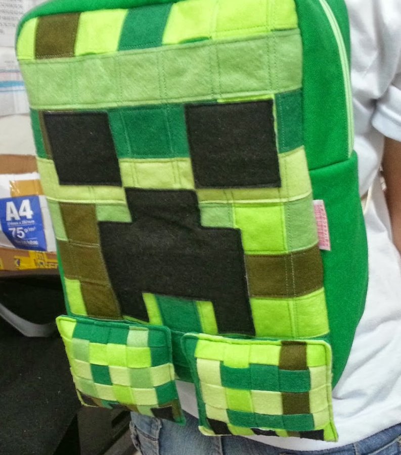 Handmade Minecraft Creeper Backpack - Art Shops - Shops and Requests ...
