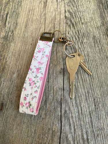 Tiny Roses #2 Large Wristlet Keychain | Two Dog Designs