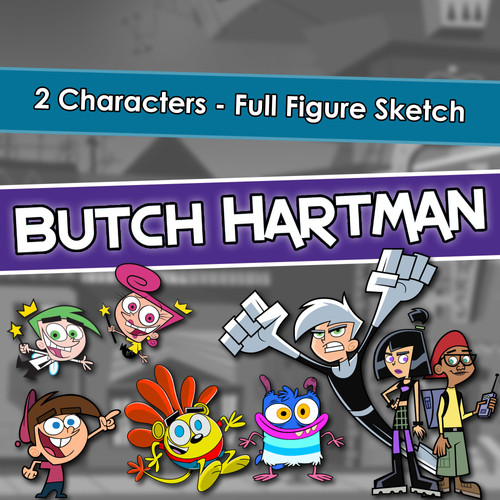 Butch Hartman - 2 Characters - Full Figure Sketch | CelebWorx