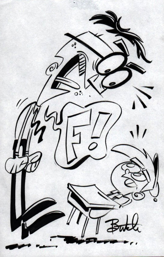 Butch Hartman - 2 Characters - Full Figure Commission Sketch | CelebWorx