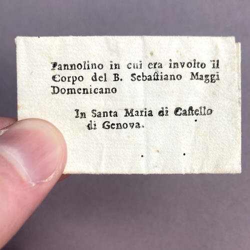 Shroud of Sebastiano Maggi, confessor to Savonarola. Unrecorded ...