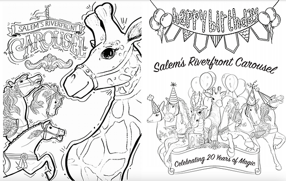 carousel animals coloring pages